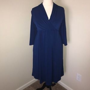 Dresses | Royal Blue 2x Dress Wrap Chest Detail | Poshmark